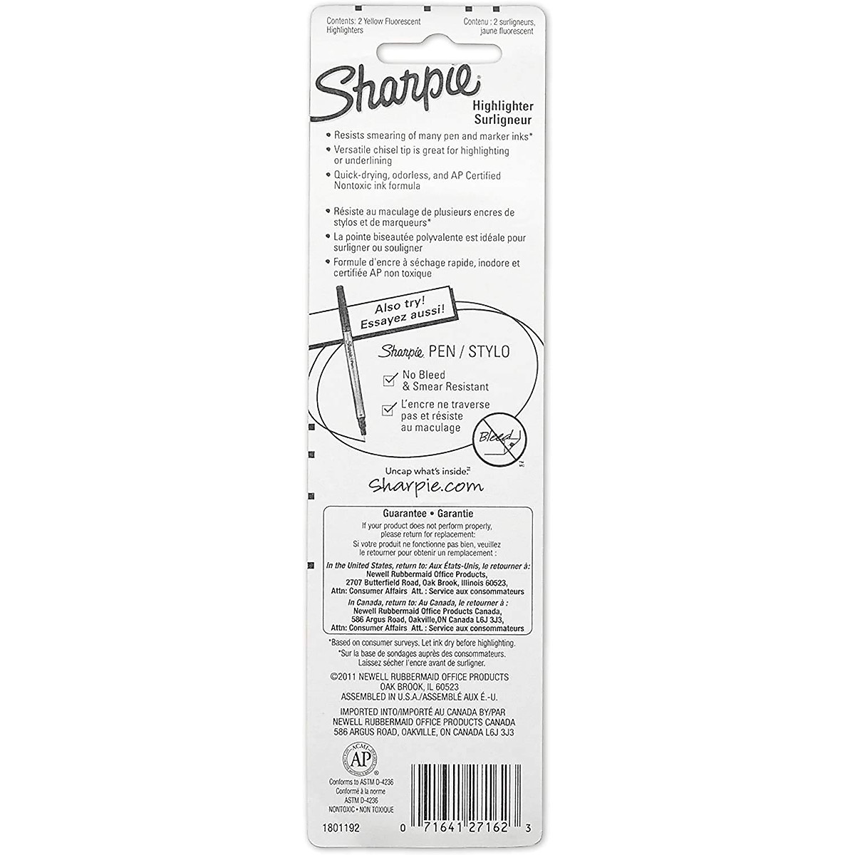 SHARPIE Accent Pocket-Style Highlighters, 2 Fluorescent Yellow Highlighters (27162PP)