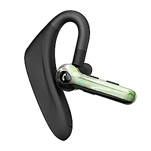 Trucker Bluetooth Headset Wireless Bluetooth Earpiece with Microphone ENC Long Battery Life Waterproof Earpiece Hands Free Headset Cell Phone Ear Pieces for Office Business Driving Work HD Phone Calls