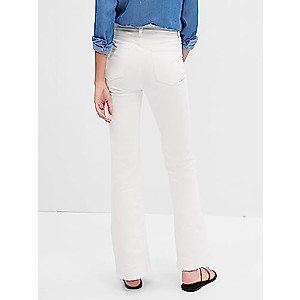 GAP Womens High Rise Flare Jeans Optic White 30 Reg