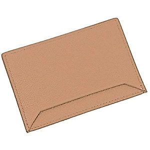Prada Vitello Grain Leather Card Holder Cipria Beige Gold Logo 1MC208