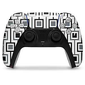 WraptorSkinz Skin Wrap compatible with Sony PS5 DualSense Controller Squares In Squares (CONTROLLER NOT INCLUDED)