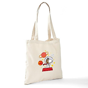 CafePress Space Snoopy Canvas Tote Shopping Bag