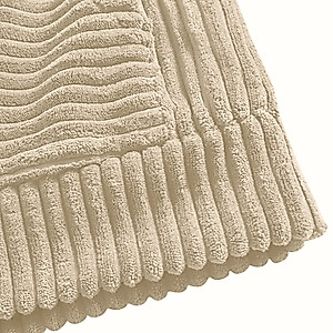 Men's Corduroy Hoodie Sweatshirts Long Sleeve Drawstring Hoodie Pullover Sweatshirt Casual Pullover Tops(Beige,XL)