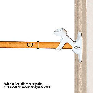 Anley 56" Solid Pine Wooden House Flagpole - Fit Standard 3x5 Ft Flag - Wood Flag Pole with Tangle Free Adjustable Rotating Ring - Wall Mount Wood Flag Pole for Garden, Yard, Porch and Estate