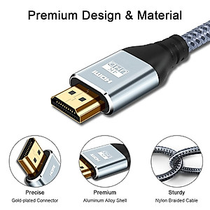 Cheges HDMI Cable 4K 60 Hz 20 ft, High Speed HDMI 2.0 Cables, 18Gbps, 4K @ 60Hz, Ultra HD, 2160P,1080P, ARC, 3D, HDCP 2.2 Cord Braided, for Laptop, Monitor, PS5, PS4, Xbox One, Fire TV