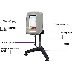 VTSYIQI Stormer Viscosity Tester Touch Screen Rotational Viscometer Automatic Viscometer with Range 40.2KU to 141.0KU Accuracy ±1% for Ink Viscosity Test KU CP G ℃ Value Display