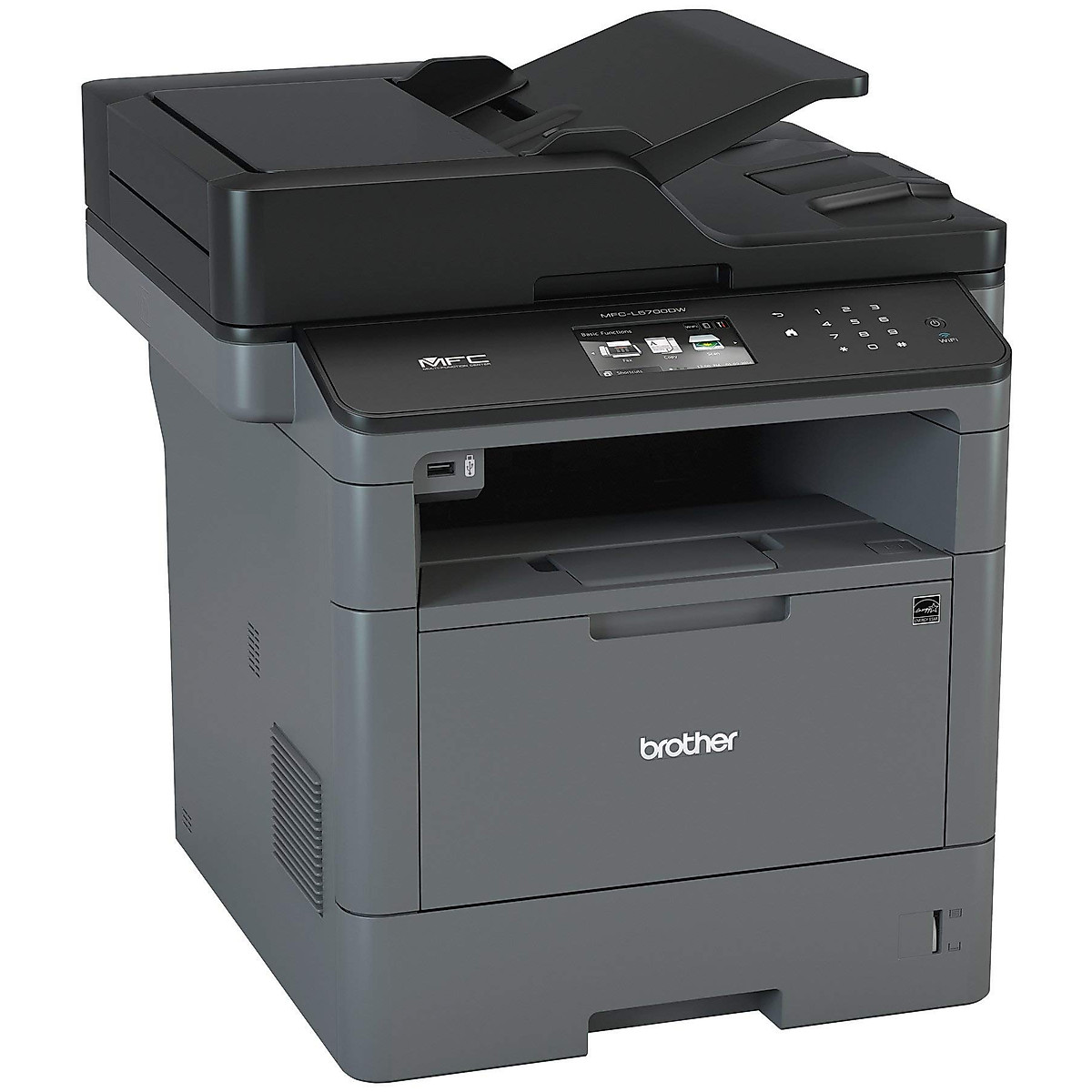 Brother MFC-L5700DW Monochrome Multifunction All-in-One Laser Printer, Flexible Network Connectivity, Mobile Printing, Scanning, Duplex (Renewed)