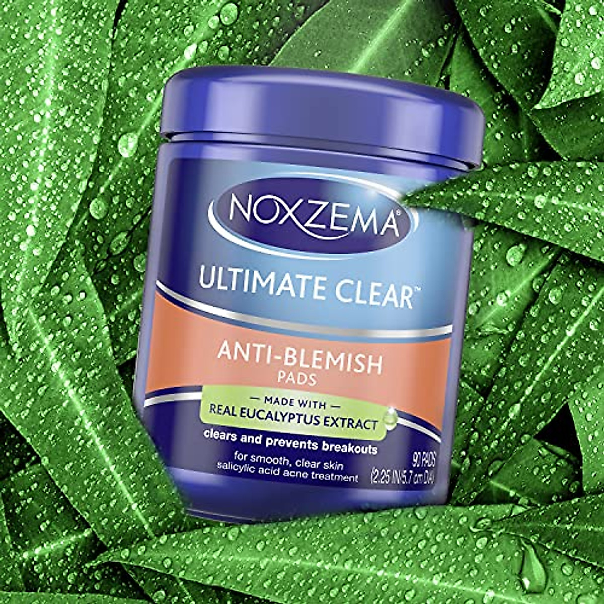 Noxzema Ultimate Clear Face Pads Clears & Prevents Acne Anti-Blemish Made with Over 60% Alcohol 90 Count
