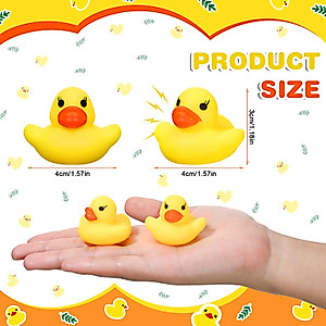 900 Pcs Mini Rubber Ducks in Bulk Bath Toy Squeak Tiny Ducks for Kids Bathtub Shower Birthday Favors Party Decoration Gift, 1.57 x 1.57 x 1.18 Inches
