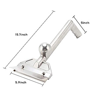WITBASS Grill Scraper, Heavy Duty Aluminum Die-Cast Extra Large Griddle Scraper Set with Blades Flat Top Grill Accessories Griddle Cleaning Kit (16''*6'' Grill Scraper)