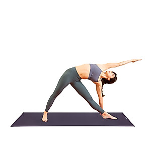 RORU Concept PRO Series Eco-Friendly Exercise Yoga Mat with Large Carrier Tote Bag, Washable, Water Proof, Adjustable - Natural, Non-Slip Floor Mat for Women and Men, 73x24 Inch, 5 mm Thick