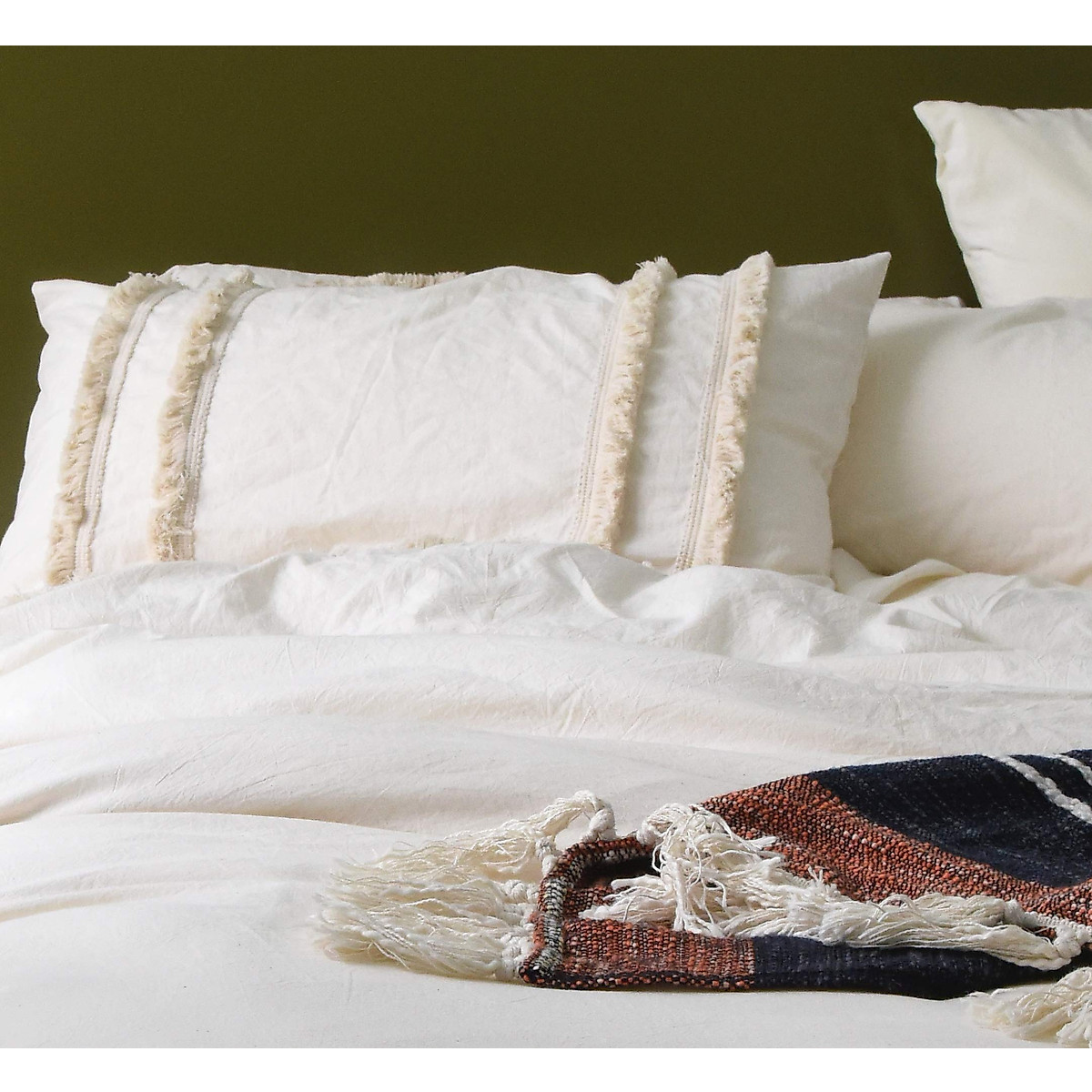 Cream Duvet Cover Set Queen Boho Bedding Set