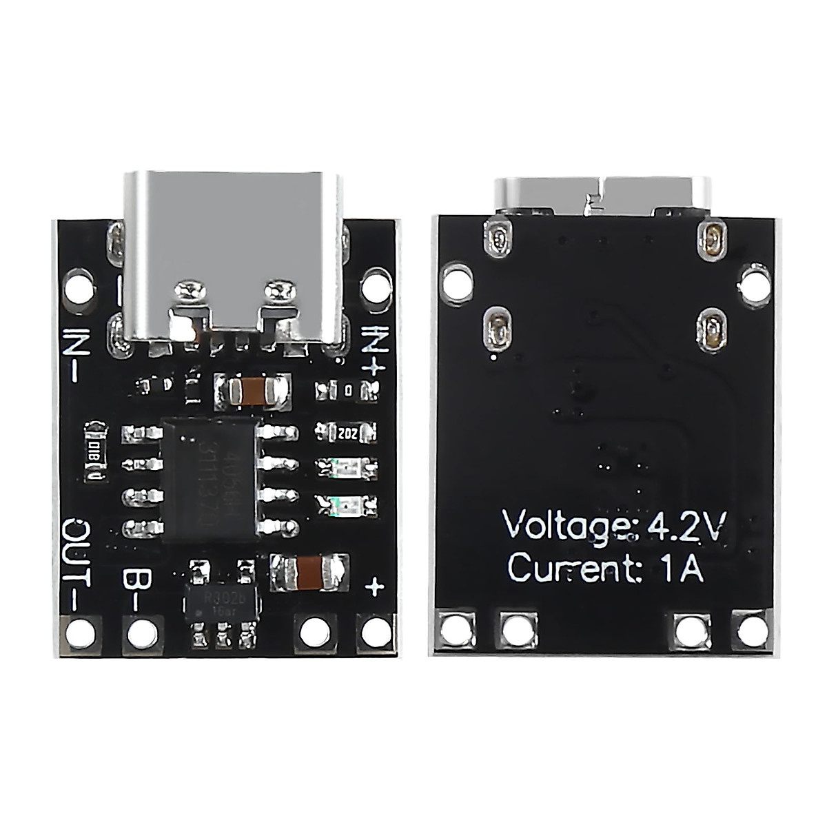 XIITIA 20pcs Mini USB Type C 3.7V Lithium Battery Charger Board 4.2V Charging Module with Protection Circuit and LED Charge Indicators(Type-C Port)