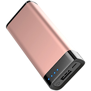 TALK WORKS Portable Charger - Fast Charging Power Bank Compatible with iPhone 13/Pro/Pro Max, 14/Plus/Pro/Pro Max, 12, 11, XR, XS, X, 8, 7, 6, SE, iPad, Android -External Cell Phone Backup (Rose Gold)