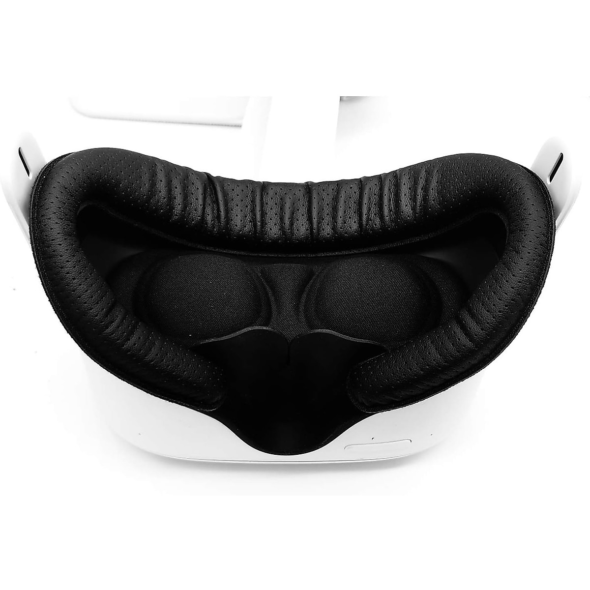 Upgrade Facial Interface Bracket & 2Pcs PU Leather Foam Face Cover Pad & Lens Cover Silicone Small & Large Anti-Leakage Nose Pad for Oculus Quest 2 Accessories Set 6 in 1