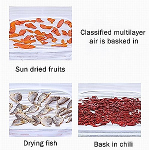 KASCLINO Herb Drying Rack 3 Layer Hanging Mesh Net, Foldable Herb Dryer Hanging Rack with Zipper, for Buds, Fruits, Hydroponics Flowers, Vegetables, Fish, Clothes, Doll(White)