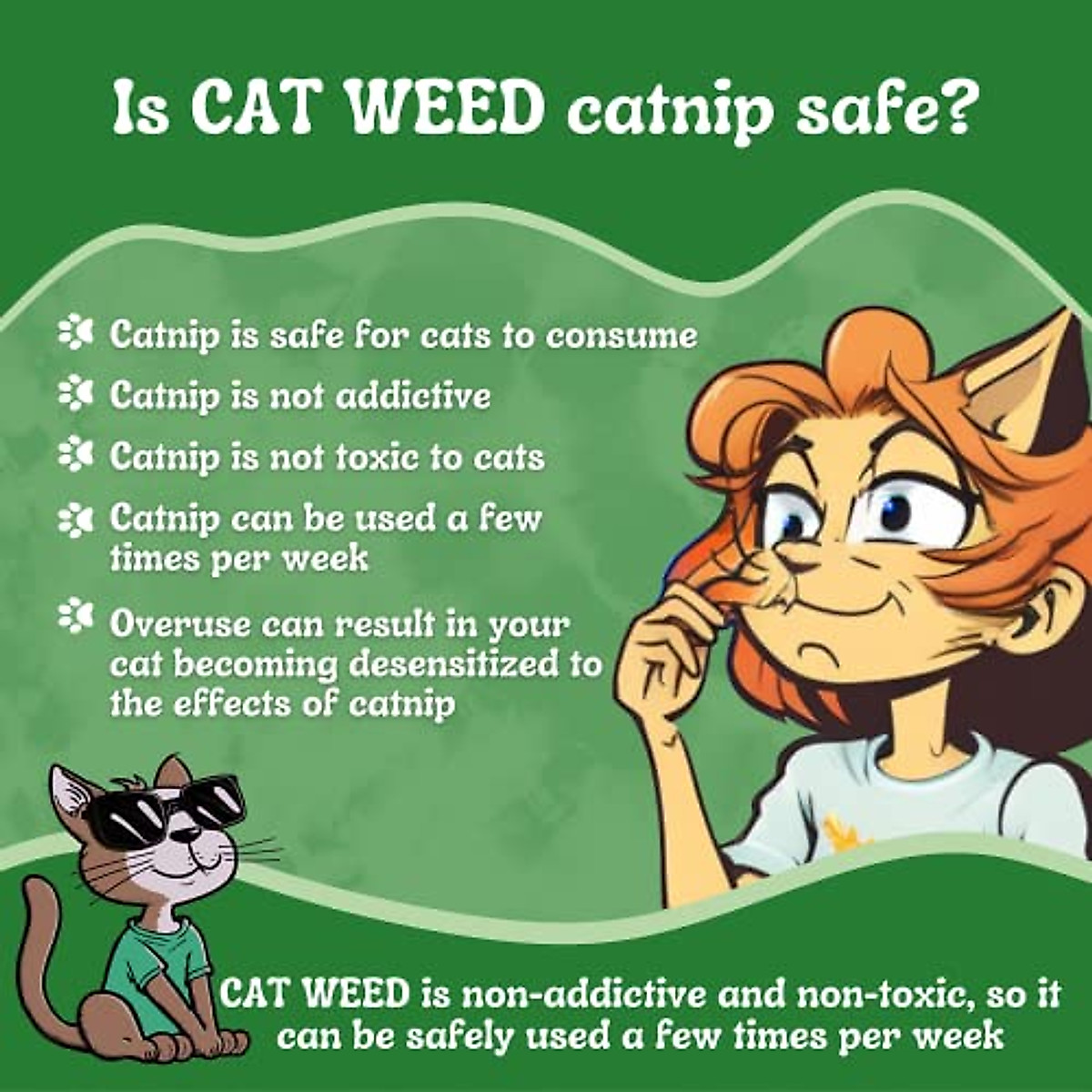 Cat Weed Premium Catnip - All Natural - Maximum Potency Cat Nip - Sprinkle On Your Kittens Favorite Toy Scratch Pad Or Other Refillable Cat Toys - Your Kitty Will Love You
