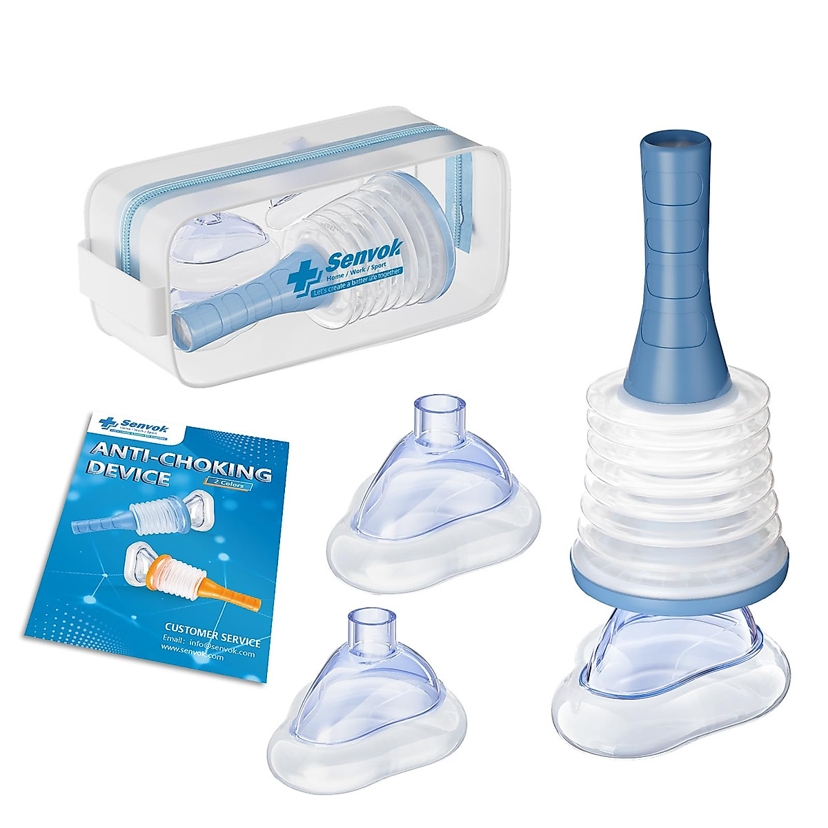 Senvok Choking Rescue Device, Anti Choking Device for Kids and Adults, Portable Airway Suction Device, Choking First Aid Device for Home & Travel