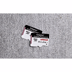 Kingston High Endurance 128GB MicroSD SDXC Flash Memory Card High Performance, 1080P, Full HD, Up to 95MB/S Read, (SDCE/128GB)