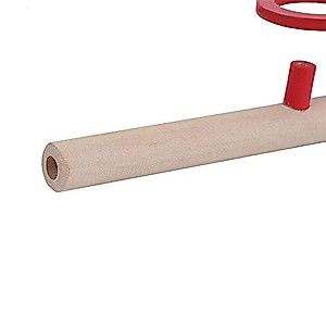 TOPINCN Floating Blow Pipe Ball Toy, Wooden Balances Blowing Toys, Educational Wooden Blowing Toys, Floating Ball Game