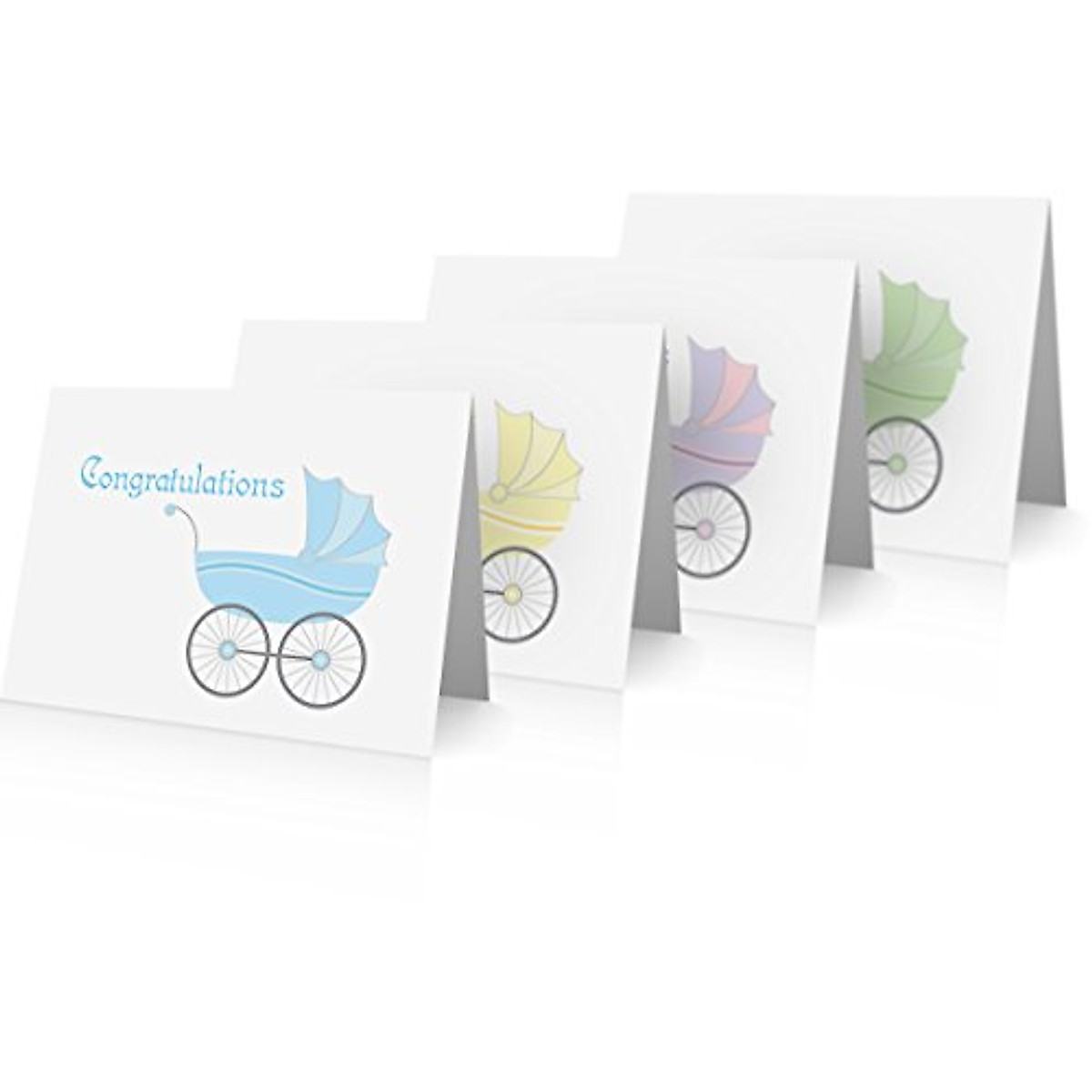 New Baby Congratulations Greeting Cards (12 Foldover Cards and Envelopes) New Baby Cards
