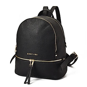 Special made fancy backpack for women, stylish and fashionable backpack made out of artificial leather (black)