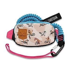 SHOTGUN Kids Ride MTB Tow Rope + Child Hip Pack Combo | Child Bike Stretch Bungee Cord Pull Behind Attachment - Hip Pack Combo