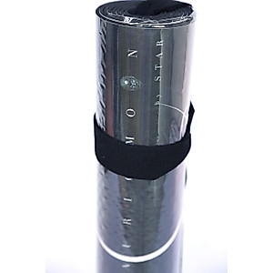 Auric Moon Goddess Luxury Suede Yoga Mat White, Black, Gold 5 ft. x 2 ft.