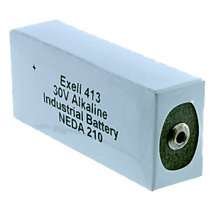 Exell Battery 413A 30V NEDA 210 Alkaline Battery Fits Replaces Gooch & Housego OL Series 730-Ge Detector, VOM's, Triplett 630, 20F20, 210, 413, 413A, 523, 8123, A413, B123, BA 305/U, BLR-123, BLR123