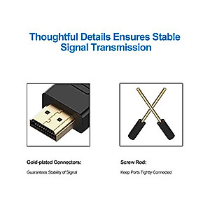 Rankie HDMI to DVI Cable, CL3 Rated High Speed Bi-Directional, 6 Feet, Black
