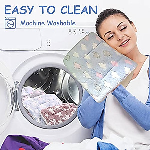 ROZKITCH 4 Pieces Guinea Pig Blanket Bed, Washable Hamster Bedding Pad for Small Animal, Soft Plush Fleece Mat for Sugar Glider Hedgehog Chinchilla Sleep Bed, Rabbit Cage Accessories 11.8 x 15.7inch