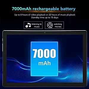 ciciglow Office Tablet, 10.1 Inch FHD Gaming Tablet, 8GB RAM 256GB ROM Reading Tablet, Octa Core CPU, 8MP+16MP Camera, for Android 12, 7000mAh, 4G LTE, WiFi (Green)