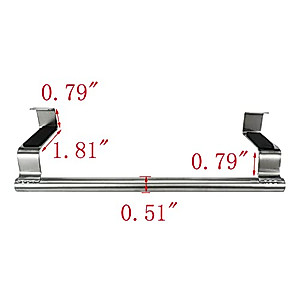 HEVSTIL 2Pcs Stainless Steel Towel Bar Rack 9 Inch Over Door Towel Rack Bar Holders Modern Kitchen Over Cabinet Towel Bar Rack Hanger Installation On Over Cabinet Cupboard Doors