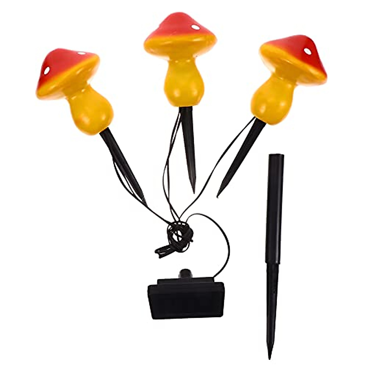 SOLUSTRE Mushroom String Light LED Solar Stake Lights Yard Lawn Garden Night Light Landscape Path Light Garden Decorations for Patio Lawn Driveway