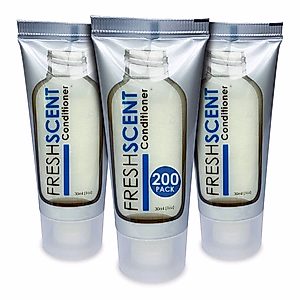 Freshscent Conditioner 1oz (200 Pack) Hotel Travel Size, Bulk Amenities and Toiletries for Hospitality