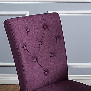 Christopher Knight Home Nyomi Fabric Dining Chair, Deep Purple(pack of 2)
