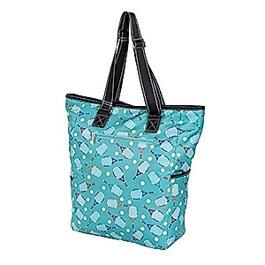 Sydney Love Sport Serve It Up Tall Tote w Tennis Racquet Compartment, Turquoise