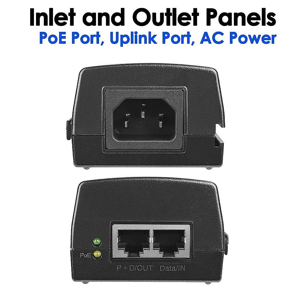 60W Gigabit PoE+ Injector, 10/100/1000Mbps, PoE++ Injector Ethernet Adapter, Shidlded RJ-45, IEEE 802.3af/at/bt Compliant, Up to 328 Ft, Replace of TL-PoE170S, TPE-117GI, M921-E-60W