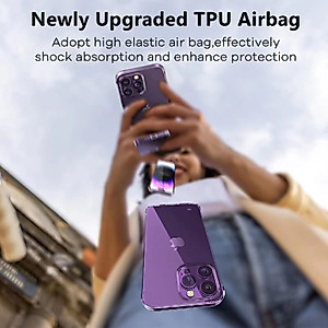 TwoTry Crystal Clear Case Designed for iPhone 14 Pro,Minimalist Design [Non-Yellowing] Ultra Thin Frameless Shockproof Protective Phone Case 6.1 inch 2023