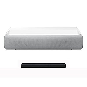 Samsung SP-LSP7T 120" The Premiere 4K Smart Laser Short-Throw Projector with a Samsung HW-S40T 2.0 Channel All-in-one 100W Dolby Digital Soundbar (2021)