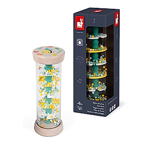 Janod - Pure Collection – Bumble Bee Rainstick My First Music Toy - Ages 6 Months+ - J05193