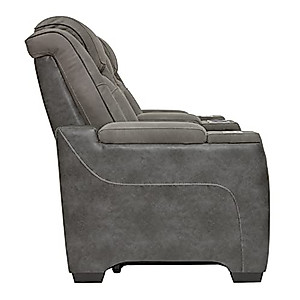 Signature Design by Ashley Next-Gen DuraPella PWR REC Loveseat/CON/ADJ HDRST, 75"W x 40"D x 43"H, Gray