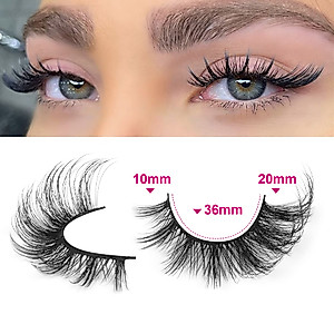False Eyelashes Wispy Lashes Natural Look Fake Eyelashes Cat Eye Lashes Mink Fluffy Strip False Lashes Fox Eye Lashes Pack 7 Pairs ALICROWN
