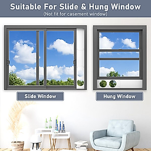 Flamorrow Dual Hose Portable Air Conditioner Window Kit, 5" Diameter Adjustable Window Seal Plates with Foam Seal Strip, Sliding AC Window Vent Kit for Exhaust Hose, White