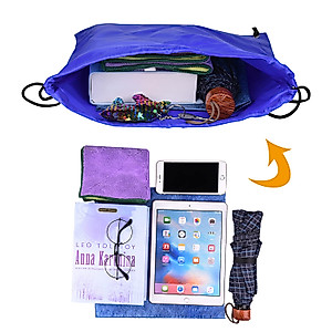 PLULON 25 Pcs Blue Drawstring Backpack Bags Bulk String Backpack Cinch Sack Pull Sport Gym Backpack Bags for Yoga Traveling Outdoor Sports