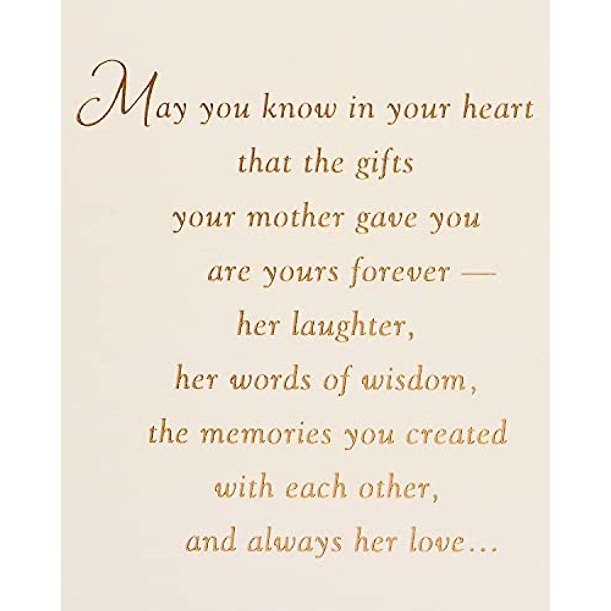 American Greetings Sympathy Card for Loss of Mother (In Memory of Your Mother)