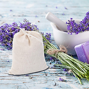 Tatuo 400 Pieces Muslin Bags Drawstring Pouch Gift Bags with Drawstring for Party Supplies Daily Use (6 by 4 Inch)