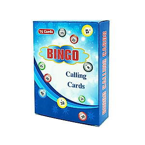 Yuanhe 2.5"X3.5" Bingo Calling Cards - Colorful and Durable Bingo Cards for Bingo Games, Complete Deck of 75 Numbers(B1-O75)