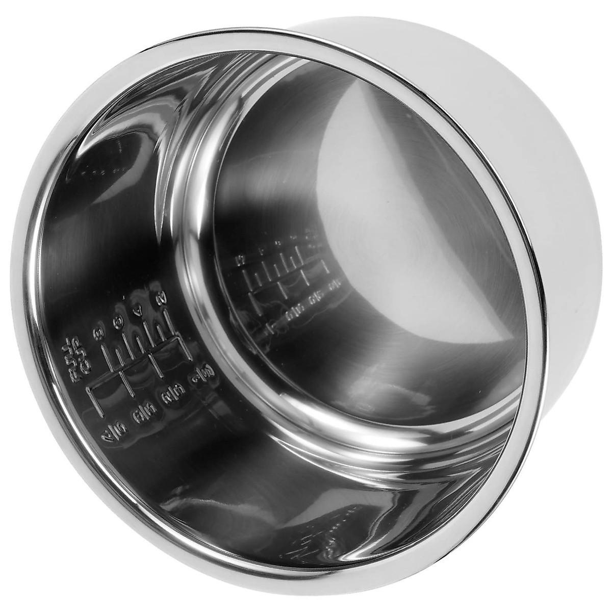 Zerodeko Power Cooker Replacement Inner Pot Non-Stick Interior Stainless Steel Inner Cooking Pot Pressure Cooker Inner Pot for Power Pressure Cooker Rice Cooker 4L