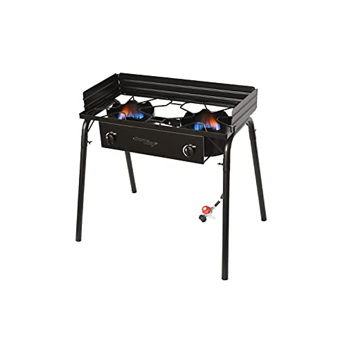 Flame King Outdoor Propane Double Dual Burner Stove 200K BTU Turkey Fryer/Camp Cooker, Portable with Stand Great for Backyard Cooking, Home Brewing & Canning